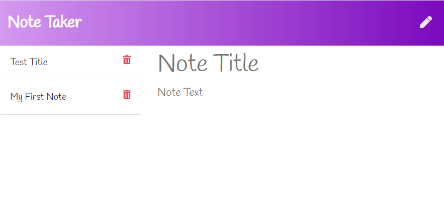 GitHub - jxleilani/Note-Taker